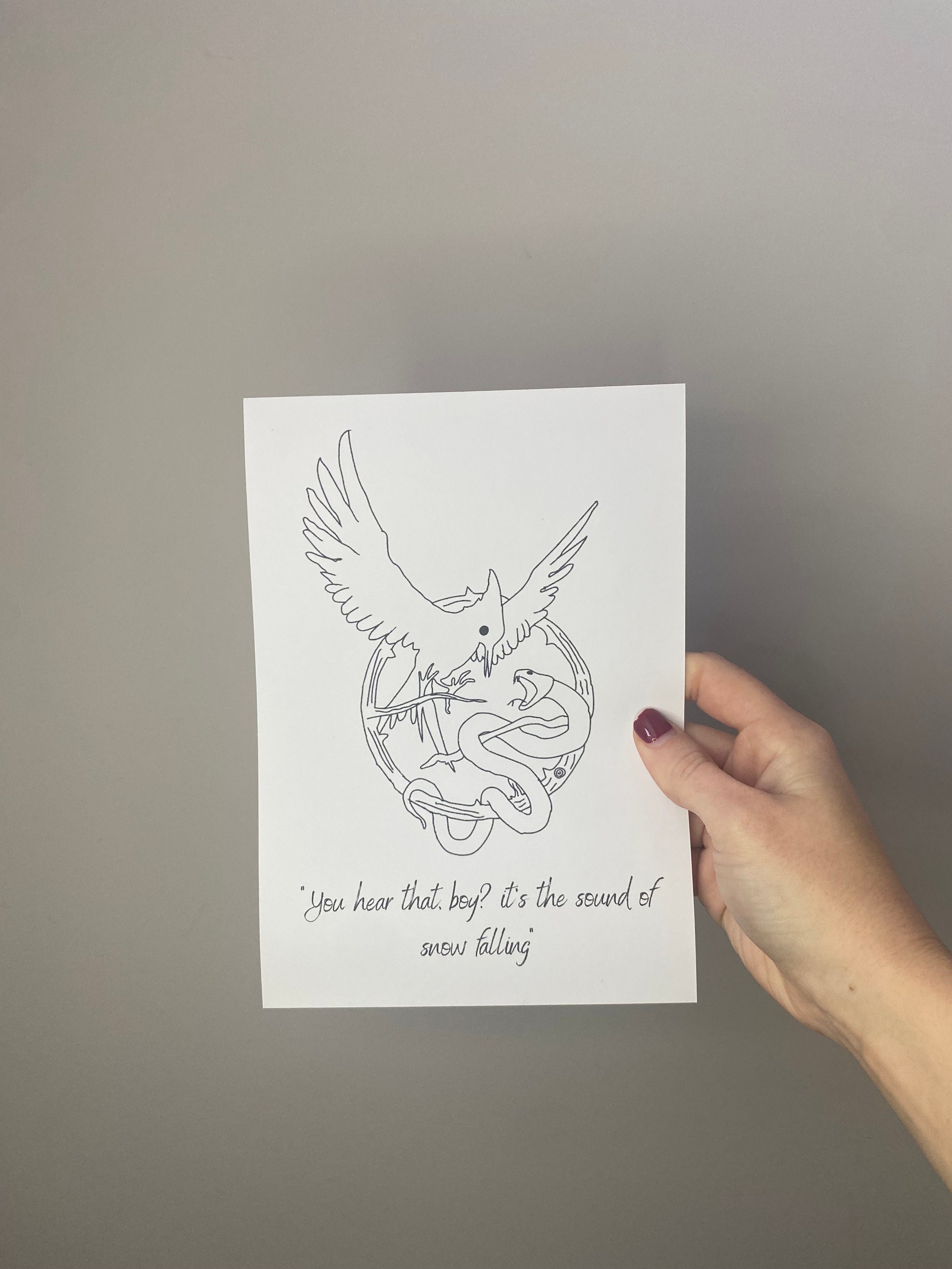 The Ballad of Song Birds & Snakes Inspired Quote Print Hunger Games ...