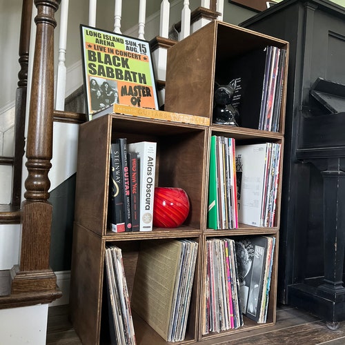 Record Storage Crate Vinyl Record Organizer Wood Storage Box - Etsy