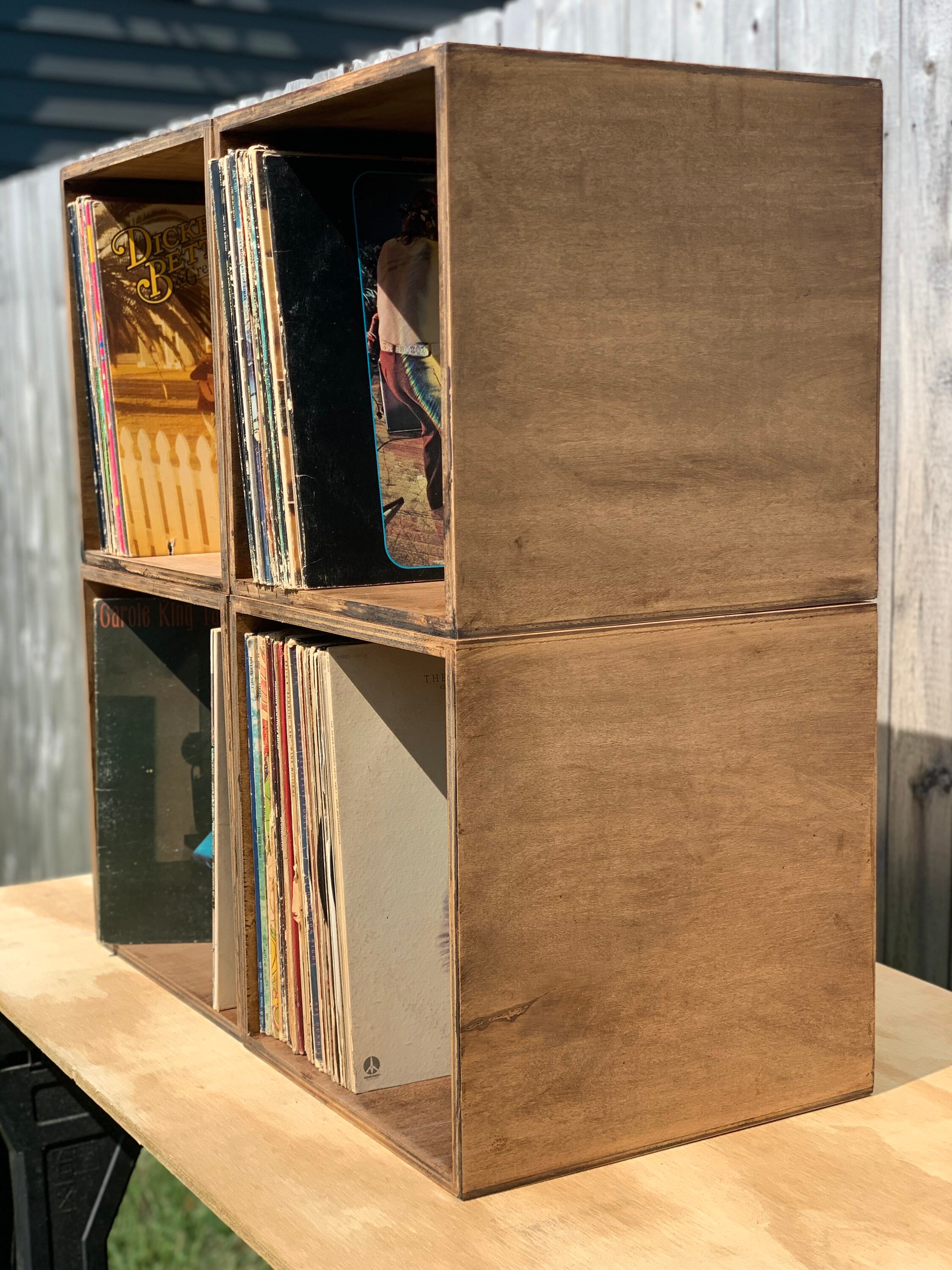 Vinyl Record Stackable Storage Cubes - Etsy