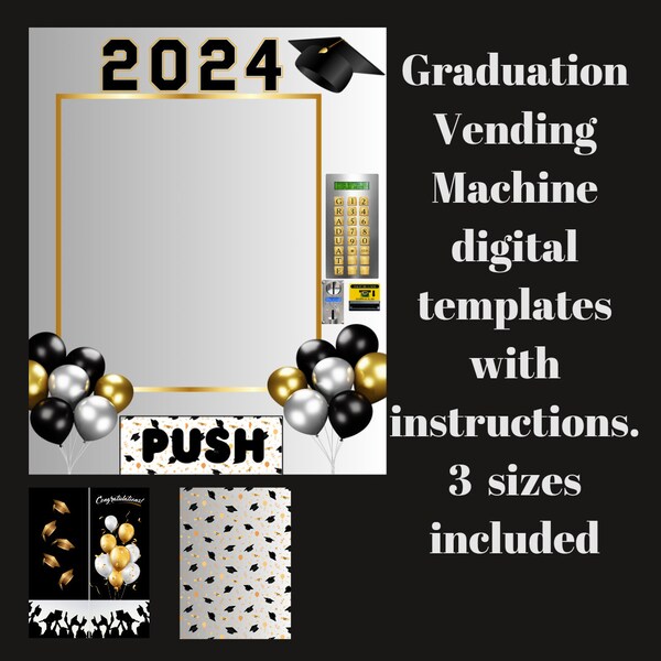 Graduation Vending Machine Template Cricut - Etsy
