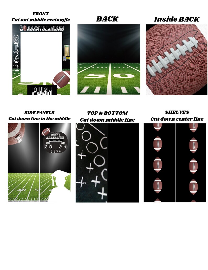 Graduation Vending Machine Template Football Theme - Etsy