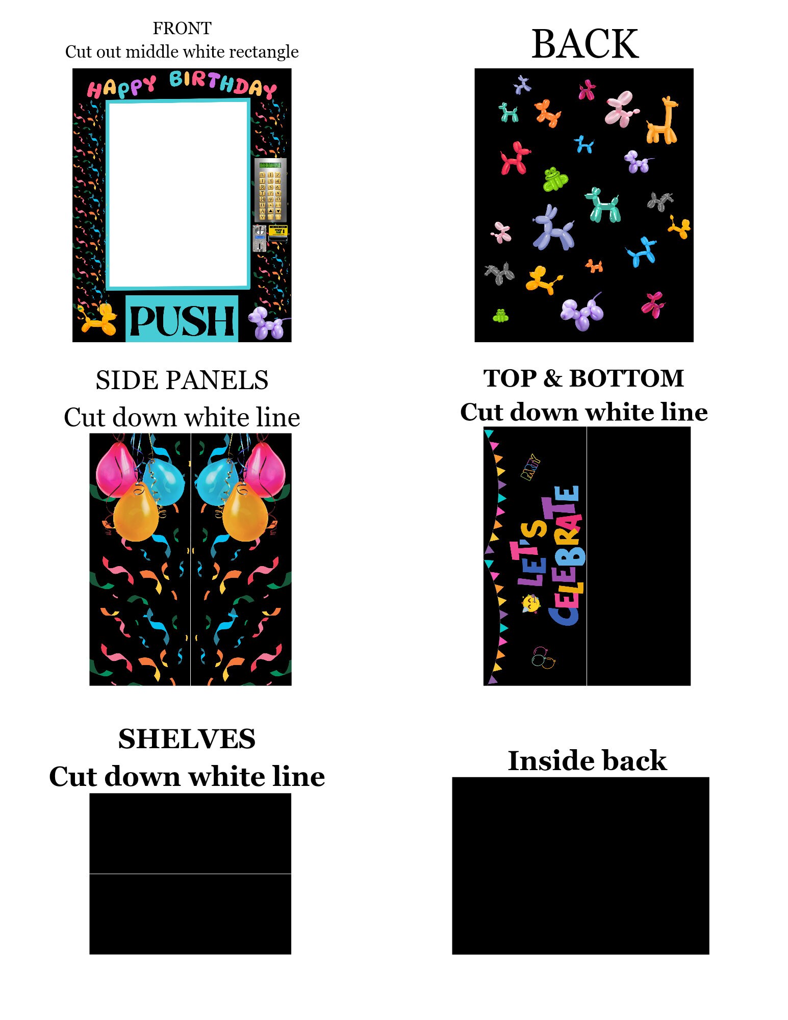 Birthday Vending Machine Template - Etsy