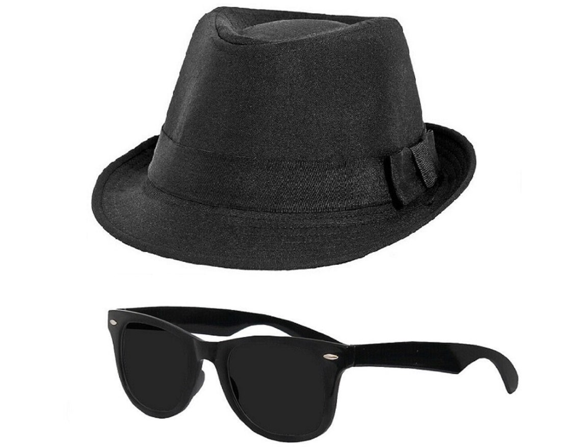 1980'S Blues Brothers Trilby Hat Pink Piano Tie Music | Etsy