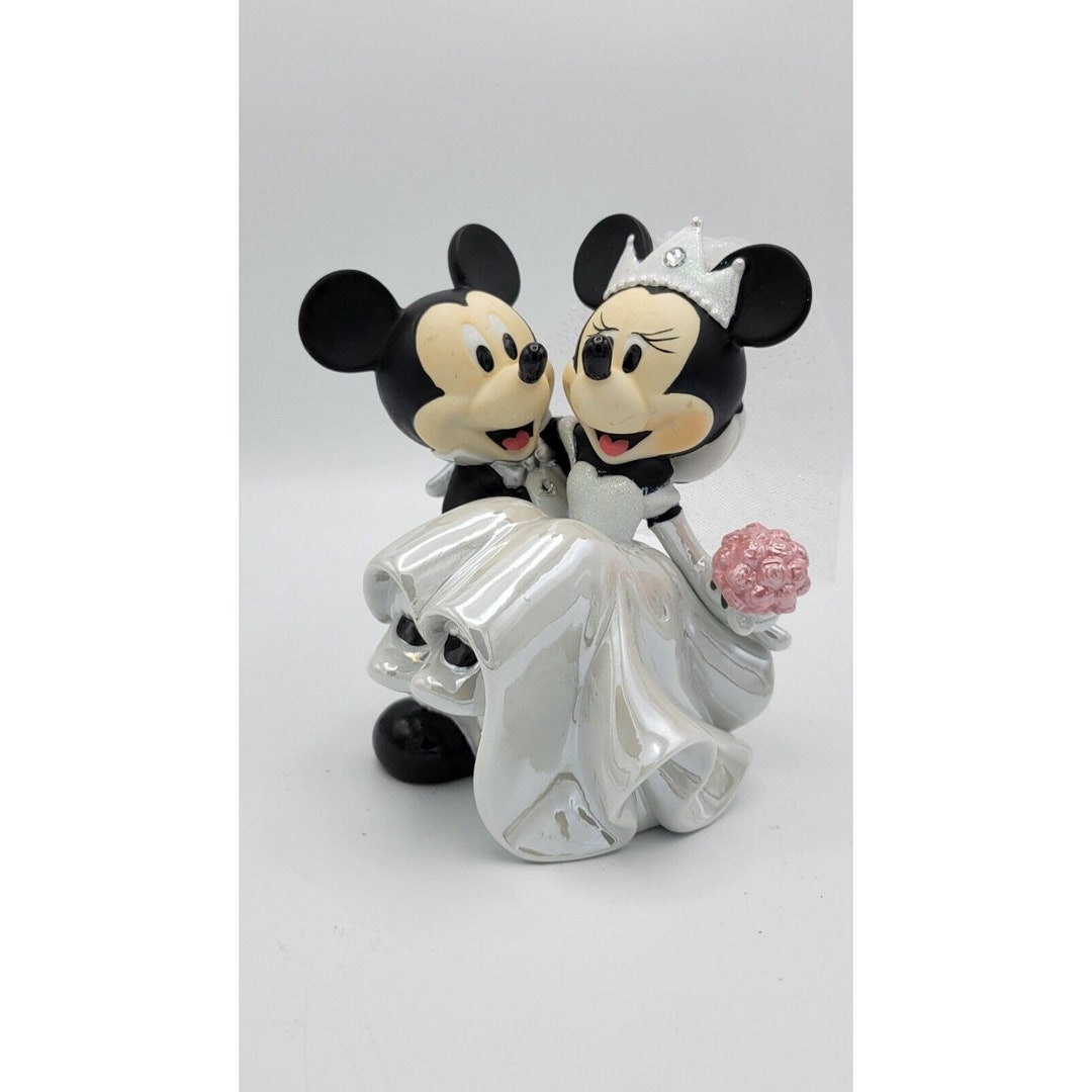 Disney Mickey Minnie Mouse Bride Groom Figurine Wedding - Etsy