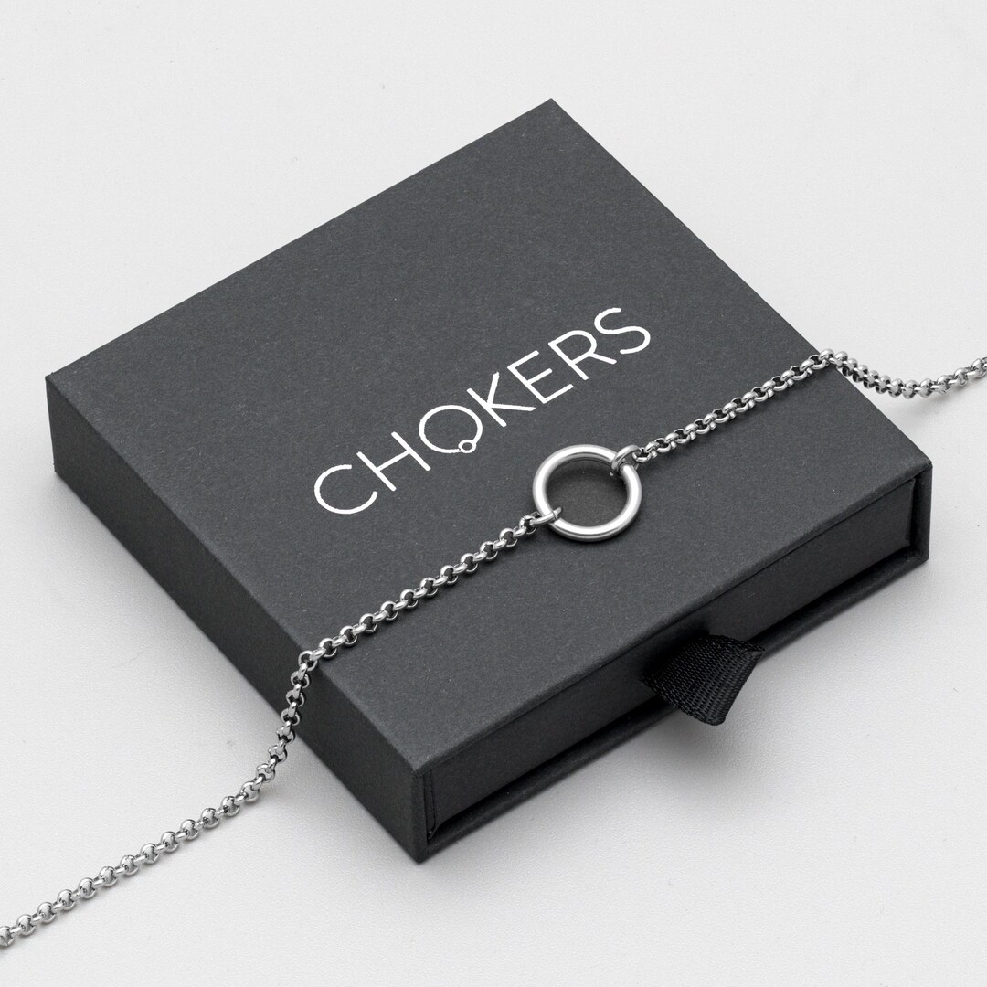 Dainty O Ring Day Collar on 2mm Belcher Chain | Sub Day Collar Kinky ...
