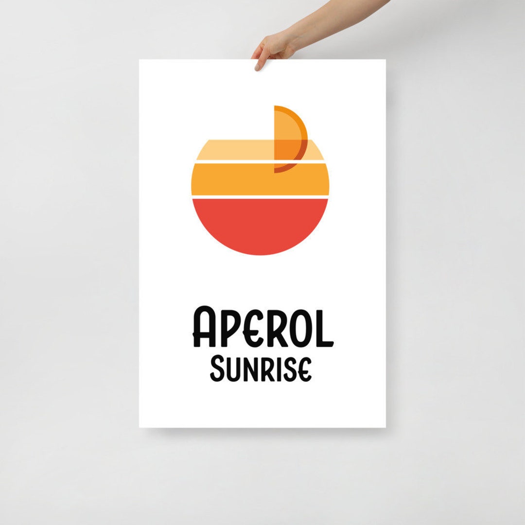 Aperol Sunrise Aperol Spritz Retro Sun Poster - Etsy