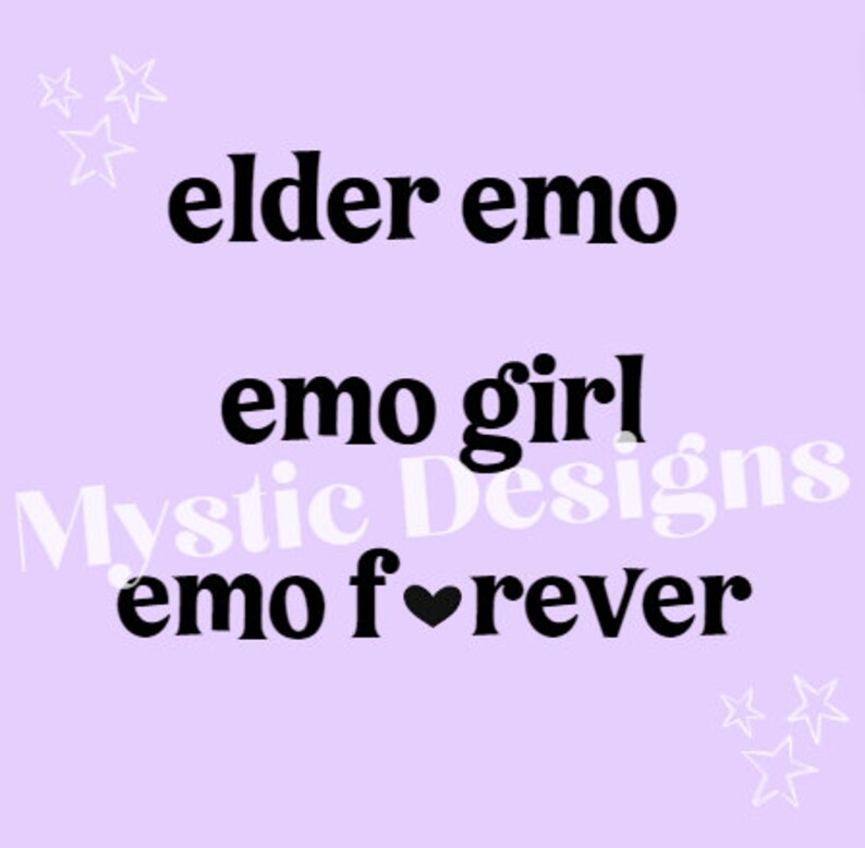 Simple Emo SVG PNG File Instant Digital Download Elder Emo - Etsy