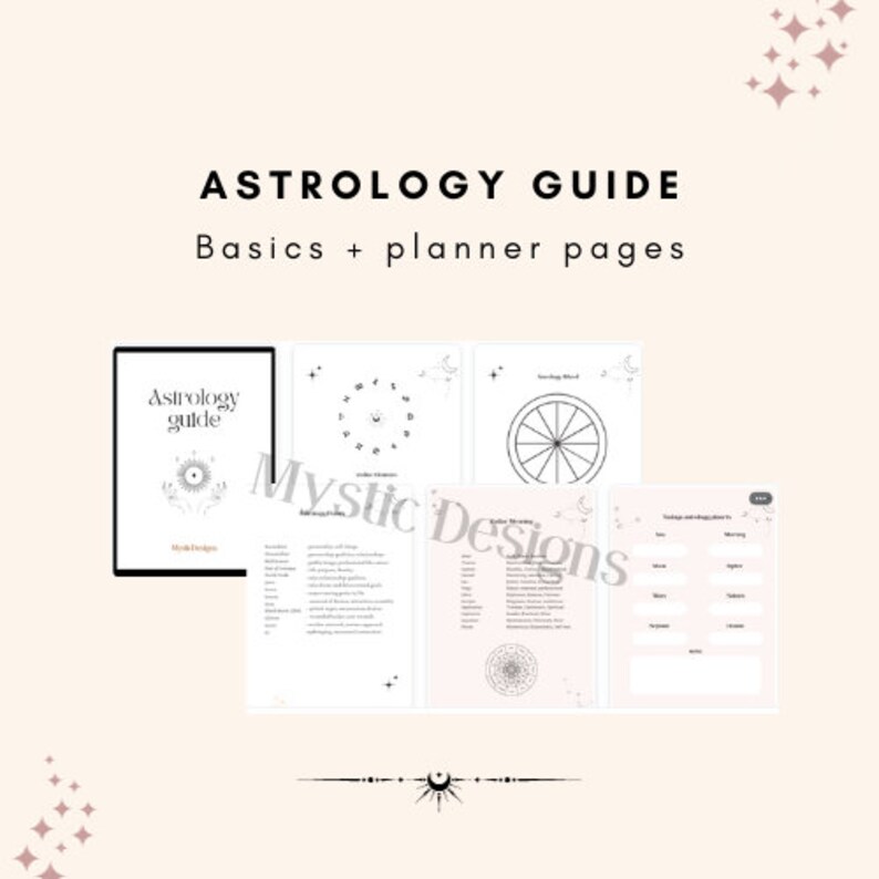Astrology Basics Guide With Planner Pages Meaning Transits Printable ...