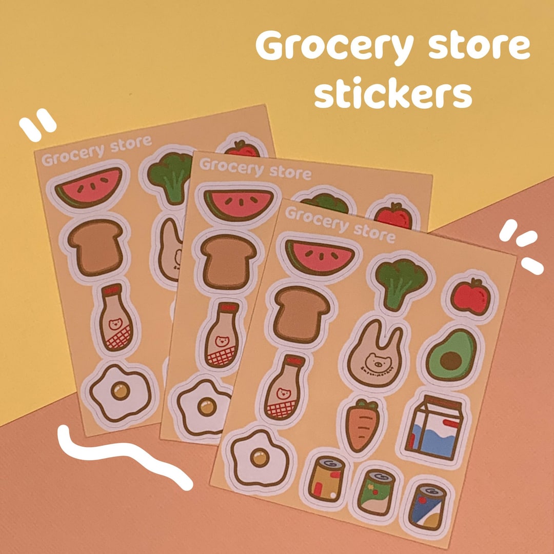 Grocery Store, Sticker Sheets, Planner Stickers, Bullet Journaling ...