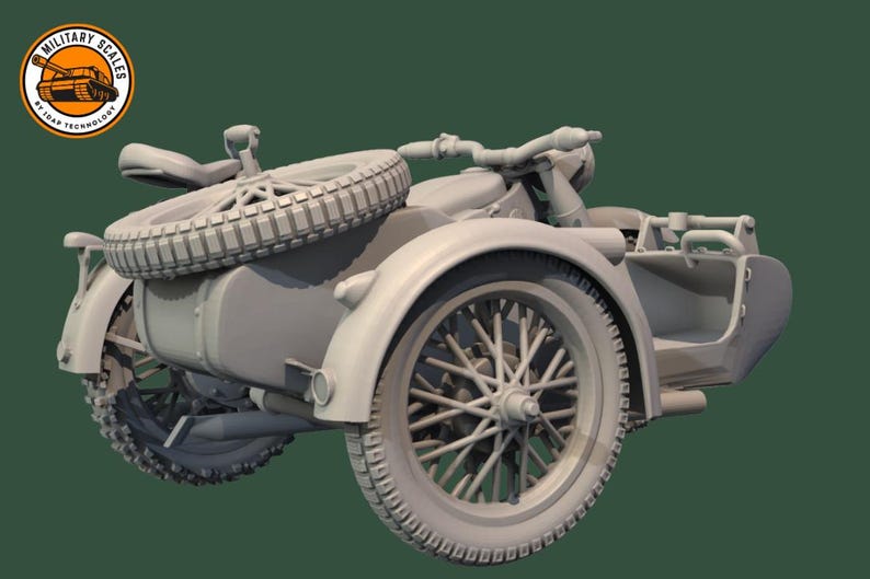 BMW R-12 Sidecar - German Ww2 Motorcycle With Crew Resin 3D Printed ...