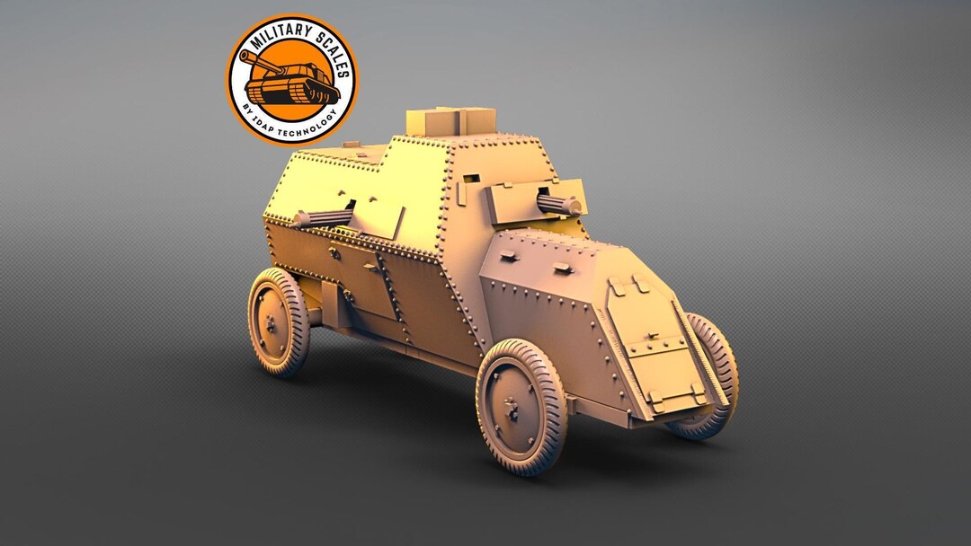 Russo Balt Type C - Early 20th Century Armored Car 3D Printed Scale ...