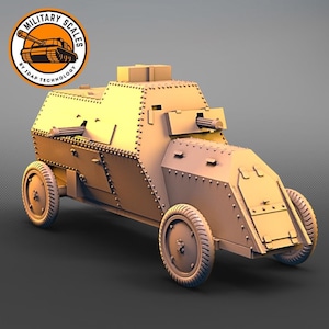 Russo Balt Type C - Early 20th Century Armored Car 3D Printed Scale ...