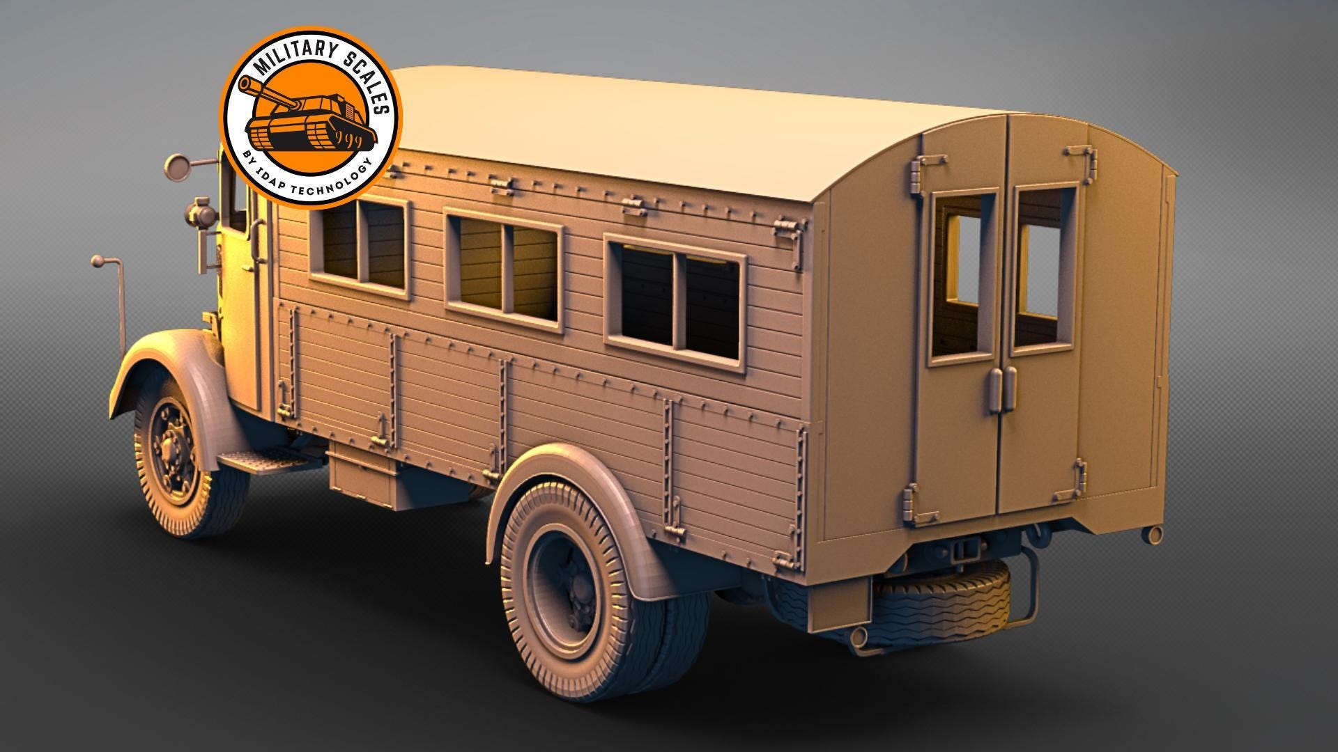 Lancia 3ro Bus - Italian Military Scales Ww2 Interwar Transport Vehicle ...