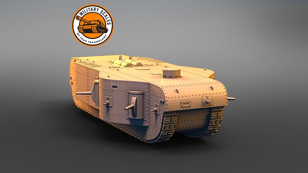 K-wagen - German WW1 Super Heavy Tank 3D Printed Scale Model Hobby Kit ...