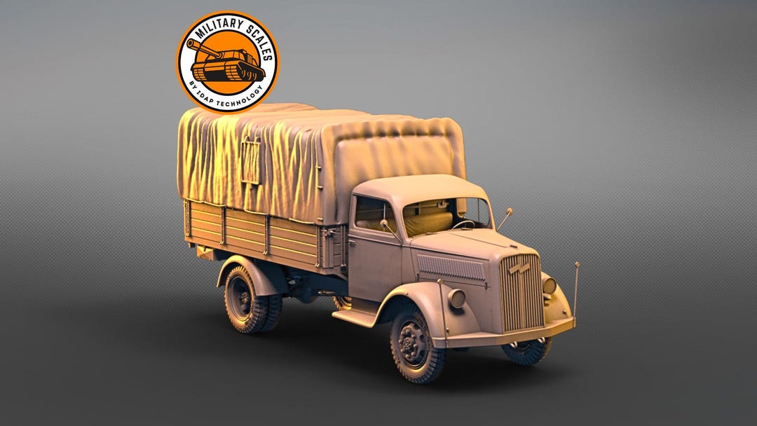 Opel Blitz 4x4 With Tarpaulin - WW2 German Truck 3D Printed Scale Model ...