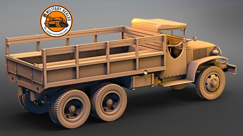 GMC CCKW 353 6x6 - American WW2 Cargo Truck 3D Printed Scale Model ...