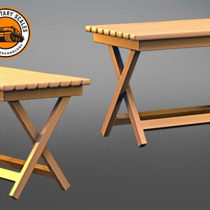 Folding Table and Chair - Military Scales Ww2 Chairs Barbecue Rest ...