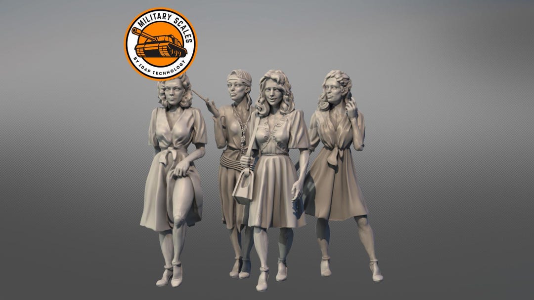 1:35 Civilian Girls #3 - Resin Casting Everyday Women Figures Town Life ...