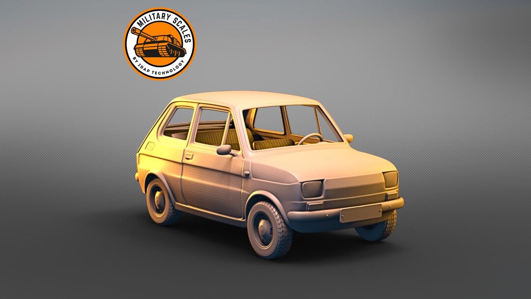 Fiat 126p polnisches italienisches Militärfahrzeug im Maßstab 1:30, 1/35, 1/48, 1/56, 1/72, 1/76 ...