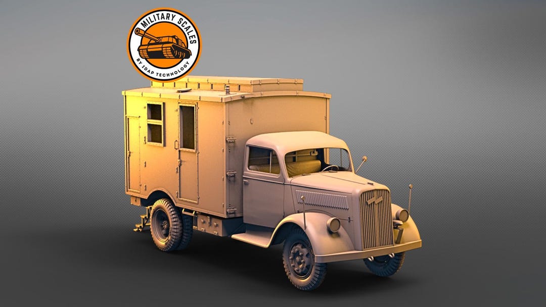 Opel Blitz 4x2 Ambulance - WW2 German Medical Vehicle 3D Printed Scale ...