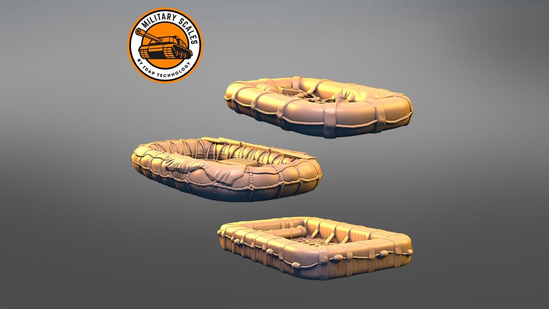 Pontoon - War Military Scales Ww2 Accessories Inflatable Boat Modeling ...