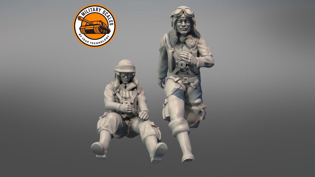 1:35 Japanese WWII Pilots #2 - Resin Casting Zero Fighter Pilots ...