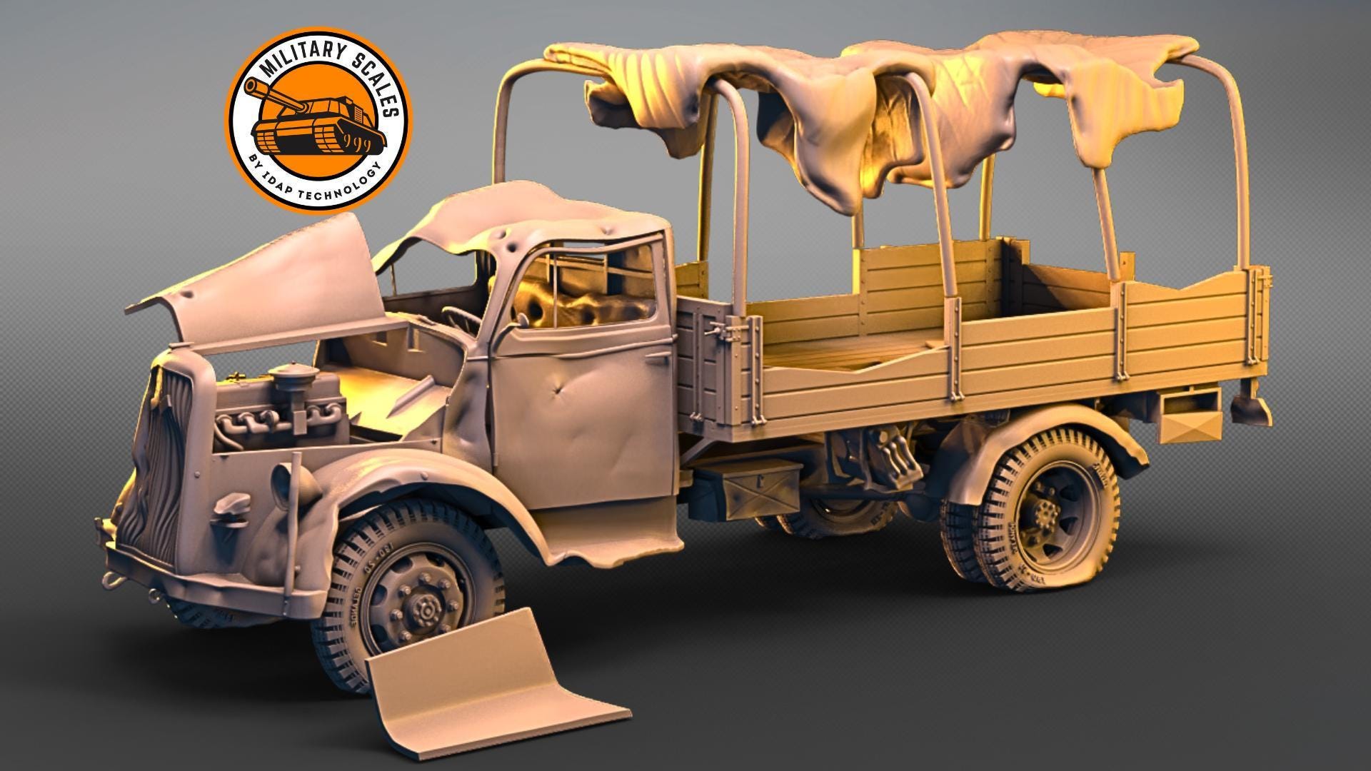 Opel Blitz 4x4 With Tarpaulin Destroyed - Destroyed Military Transport ...