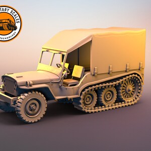Jeep Willys Tracked American Military Scales Ww2 Vehicle Half-tracked ...