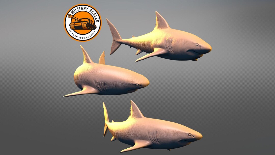 Sharks Set - War Military Scales Animals Figurines Diorama Modeling ...