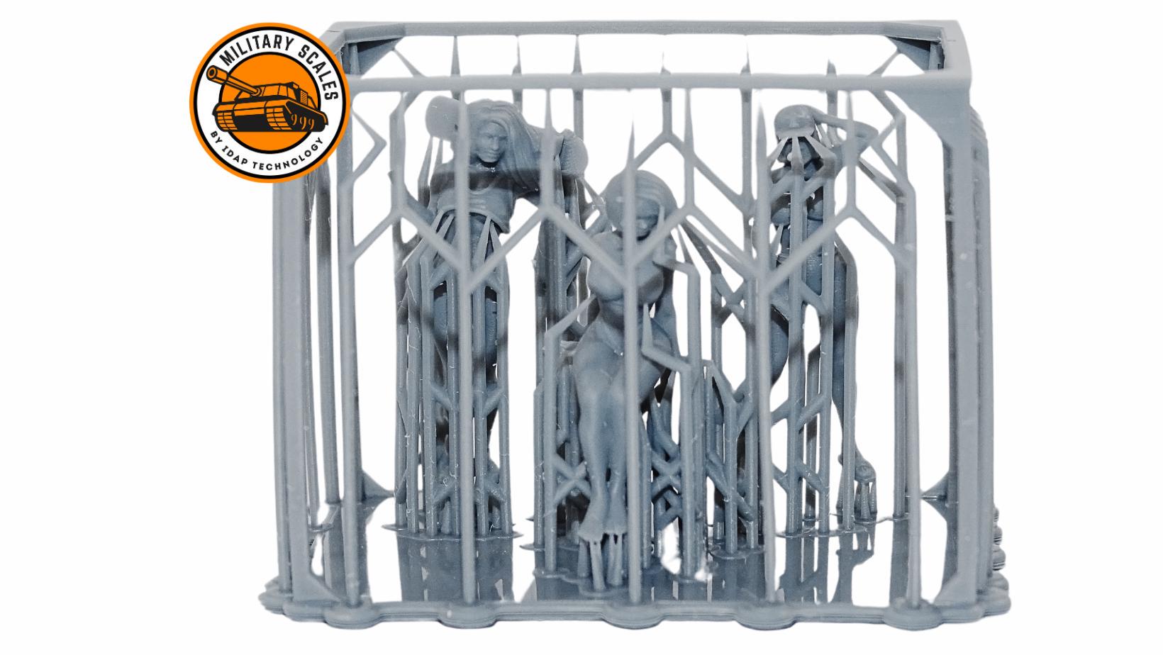 Set of Military Women - War Military Scales Feminine Models Figurines ...