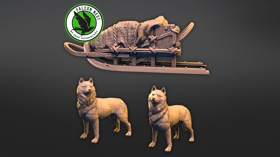 Husky Dogs With Sleigh - at the Mountains of Madness Campaign ...