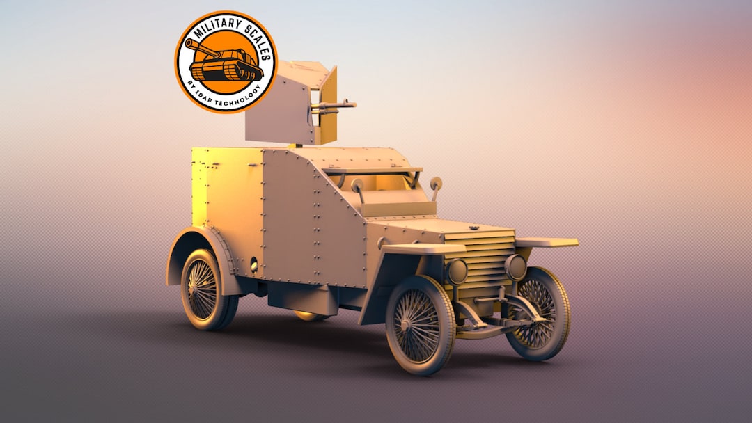 Peugeot 1918 French Military Scales Ww1 Vehicle Armored Off-road Patrol ...