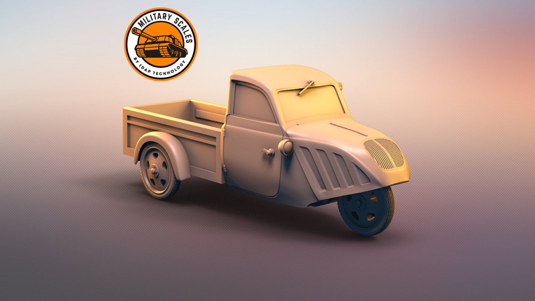 Framo 1933-3-wheeler-dkw-jf German Military Scales Ww2 Vehicle Tricycle Car Modeling Hobby 1/30 ...