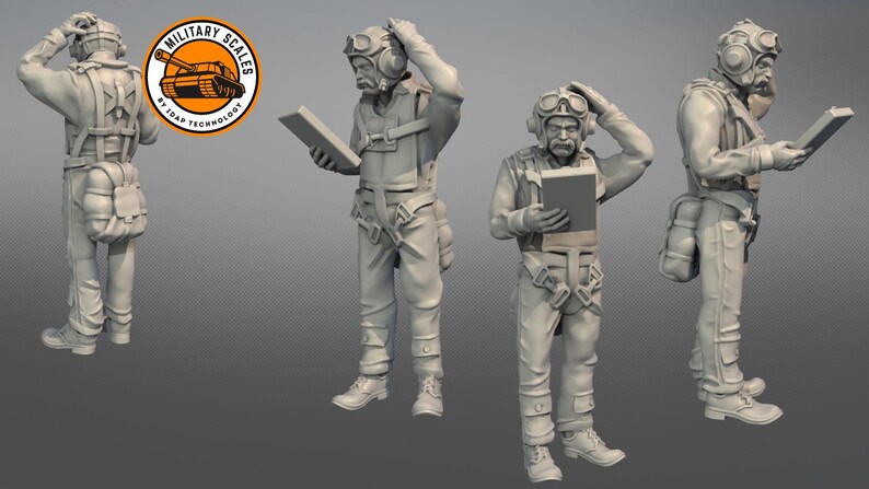 1:35 US Navy Pilots WWII #4 - Resin Casting Naval Aviators Aircraft ...