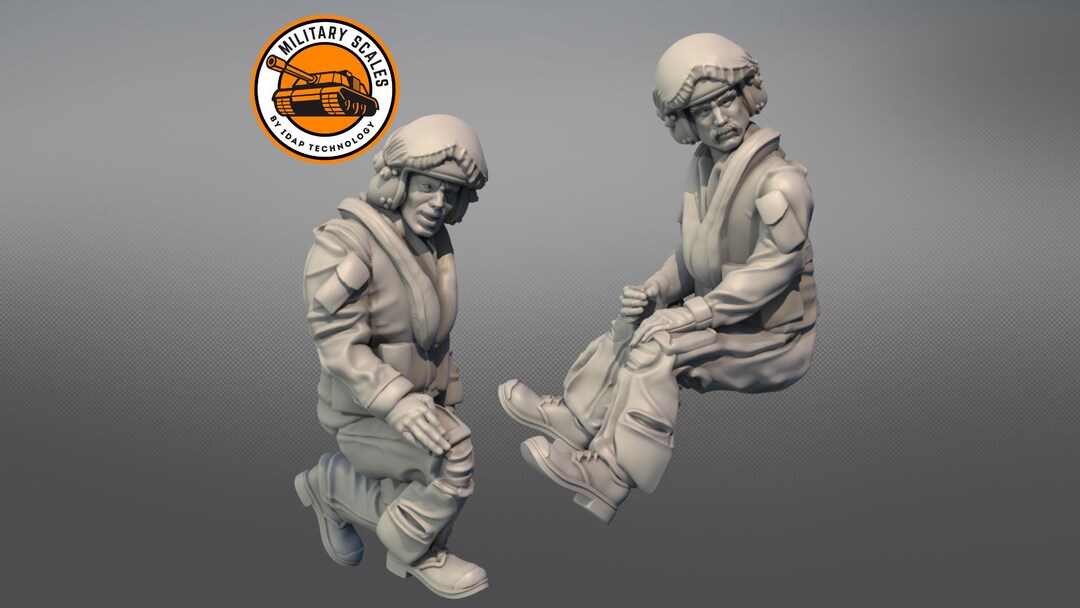 1:35 RAF Pilots Modern Set #1 - Resin Casting Air Force Pilots Aviation ...