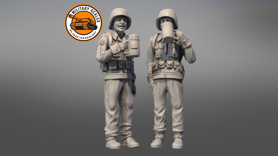 US Army WWII Drinking Beer Soldiers #2 - War Military Scales Drunk ...