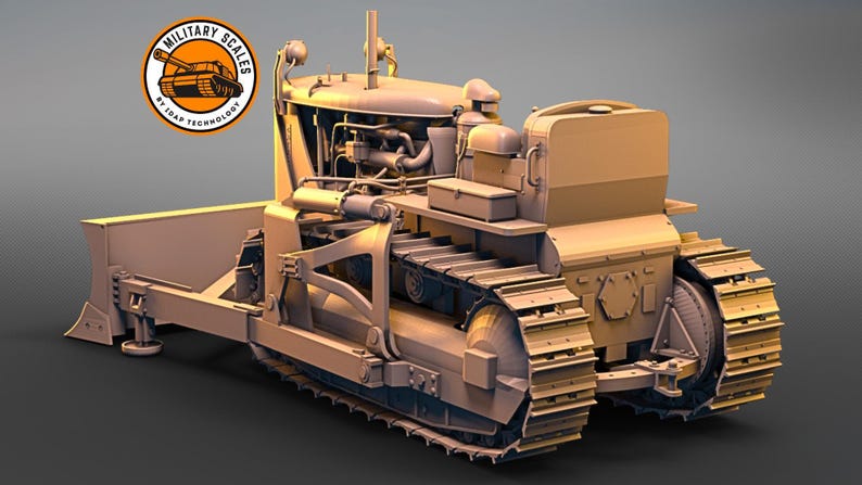 U.S. Army Bulldozer D7 - USA Military Scales Tracked Vehicle Ww2 ...