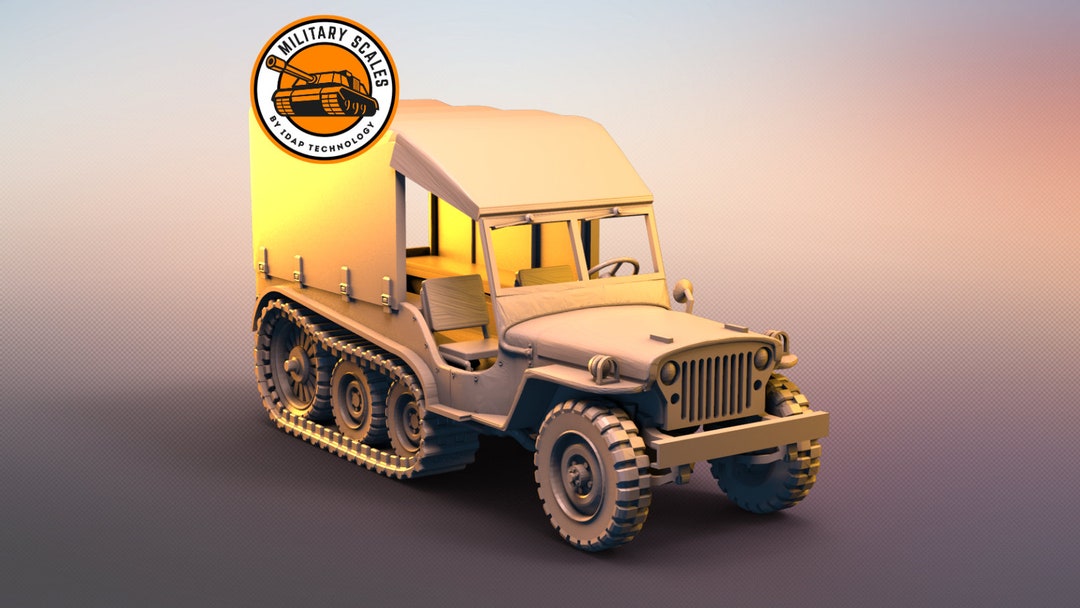 Jeep Willys Tracked American Military Scales Ww2 Vehicle Half-tracked ...