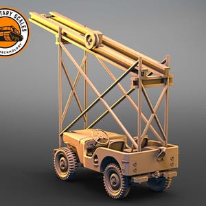 Jeep Willys Crane 2 - WW2 Armored Crane Jeep 3D Printed Scale Model ...