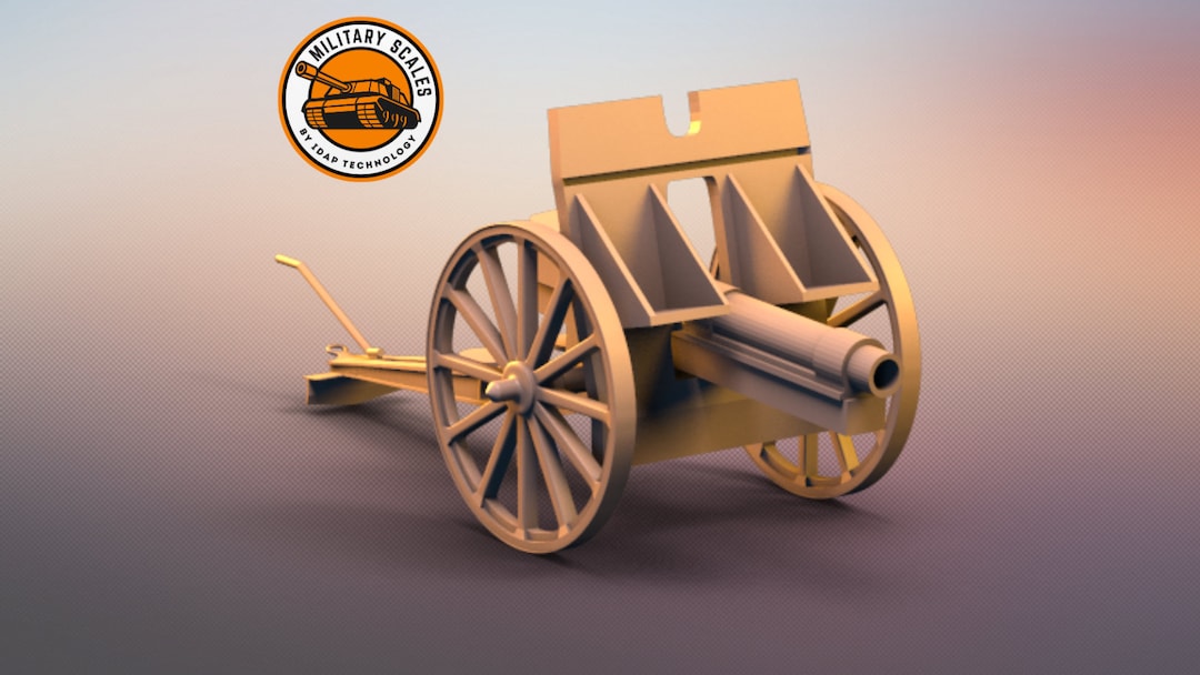 Prussian Field Cannon Type 77 Mm FK 96 Germany Military Scales Weapon ...