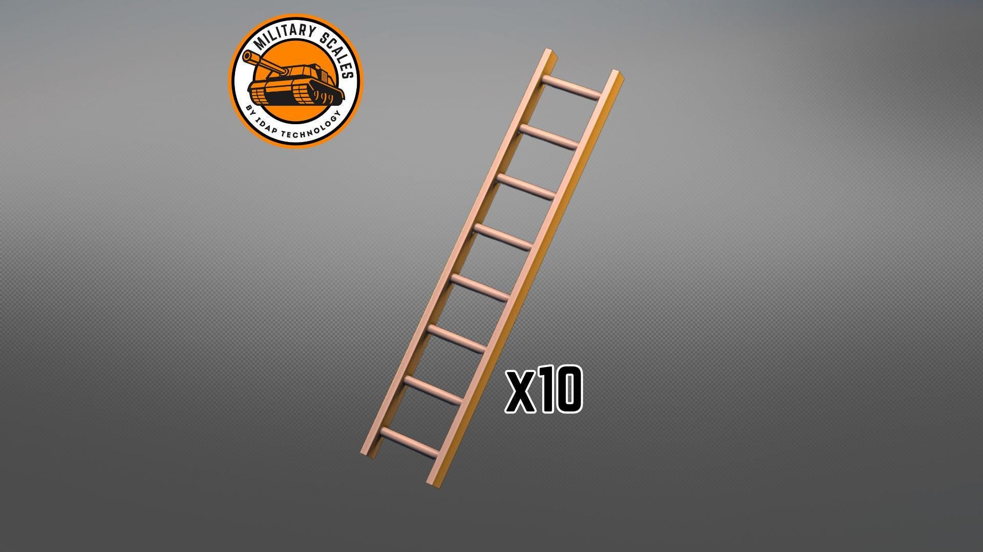 Ladder Set of 10 Pcs - Military Scales Wooden Craftsmanship Modeling ...