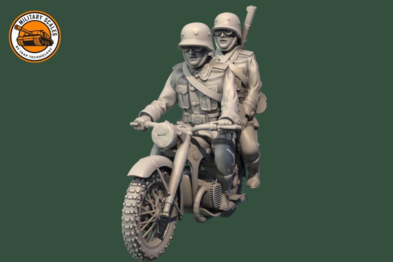 BMW R-12 Dispatch Duo - German Ww2 Motorcycle With Crew Resin 3D ...