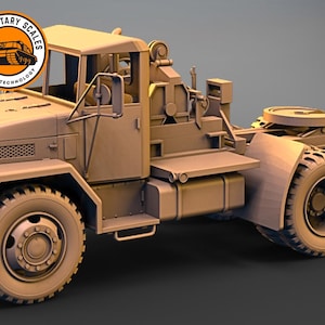 M123 10-ton 6x6 Semi-tractor - Heavy Transport Military Truck for Dioramas and Wargaming 1/87 1/ ...