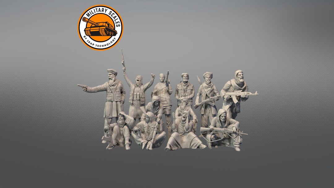 Taliban Fighters Set of 12 Pcs - Military Scales Villain War Gunman ...