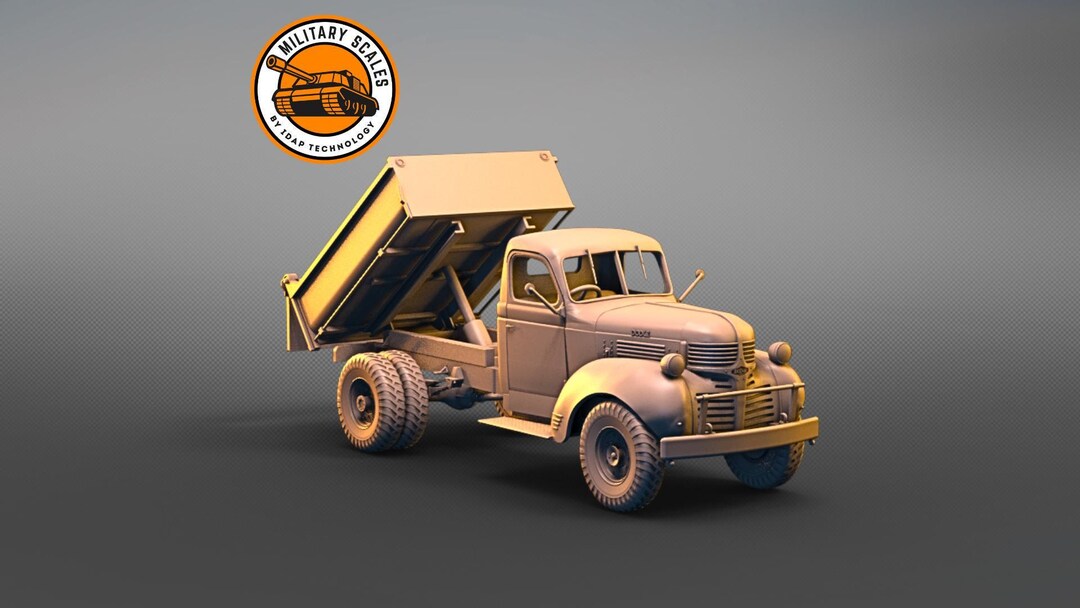 Dodge D60S Tipper - Usa America Military Scales Ww2 Tracked Vehicle Fast Towing Tractor Modeling ...