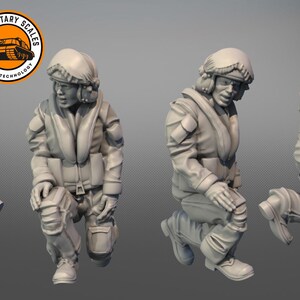 1:35 RAF Pilots Modern Set #1 - Resin Casting Air Force Pilots Aviation ...