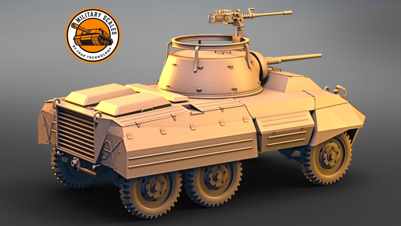 M8 Light Armored Car - American Military Scales Ww2 Vehicle Light ...