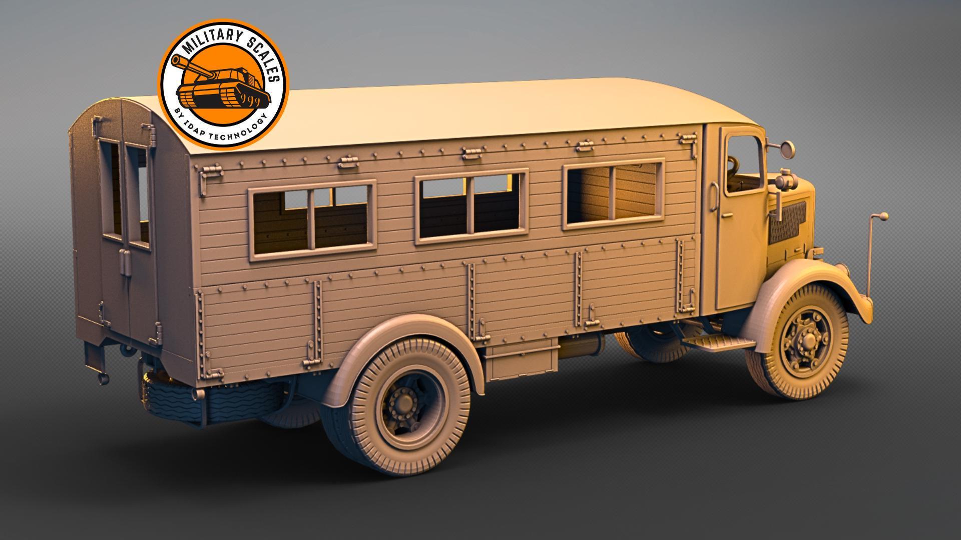Lancia 3ro Bus - Italian Military Scales Ww2 Interwar Transport Vehicle ...