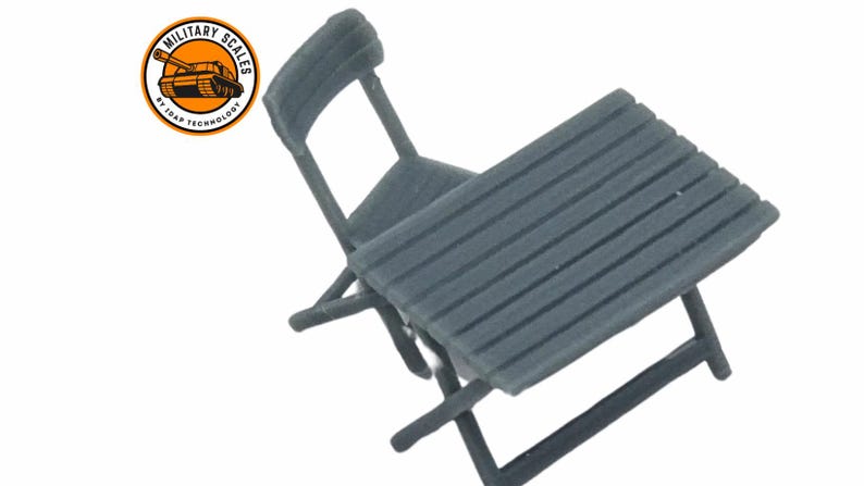 Folding Table and Chair - Military Scales Ww2 Chairs Barbecue Rest ...