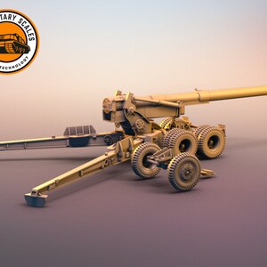Long Tom 155 Mm American Military Scales Ww2 Heavy Cannon Howitzer Gun ...